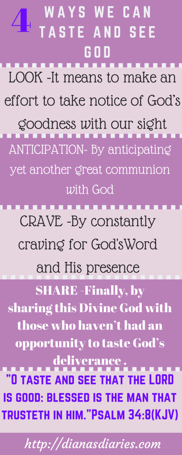 4 Ways to taste the Sweetness of God - Diana's Diaries